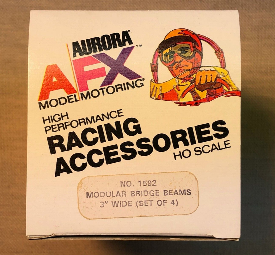 Lot/2 Vintage Aurora AFX ModelMotoring Slot Car MODULAR BRIDGE BEAMS ...