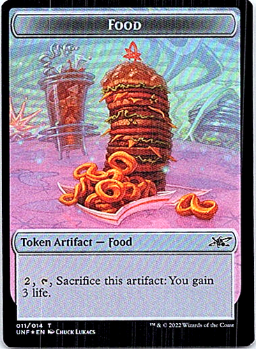 Food (11) Teddy Bear (9) Unfinity Magic The Gathering Foil Token Light ...