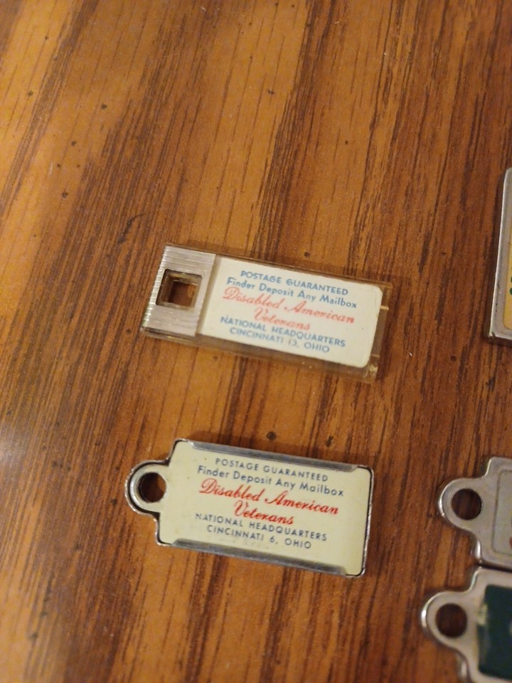 1950-63 Disabled American Veterans DAV License Plate Key Chain Tag Lot ...