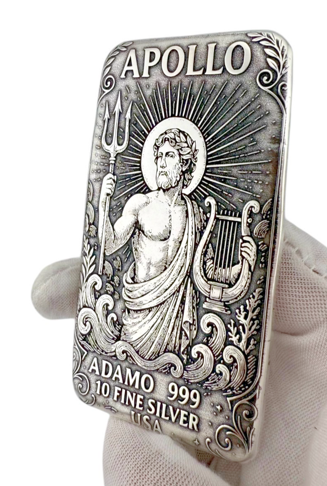 10 oz Silver Art Bar 999 - Apollo - Ltd. Edition - Adamo Metals | eBay