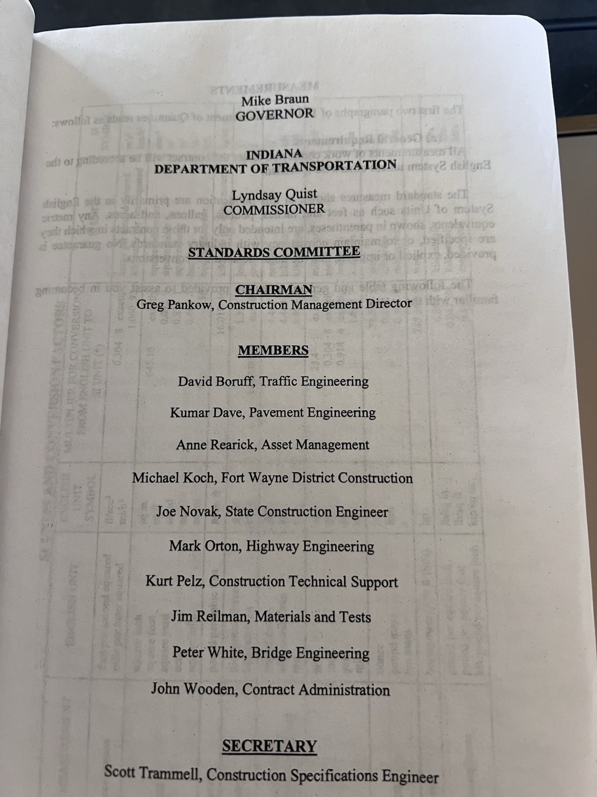 Indiana Department Of Transportation, Standard Specifications 2026 ...