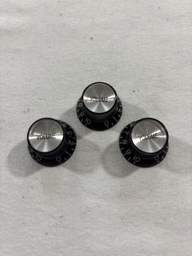 2016 Epiphone Wildkat Reflector Volume Knobs Trio (3) Black Silver | eBay