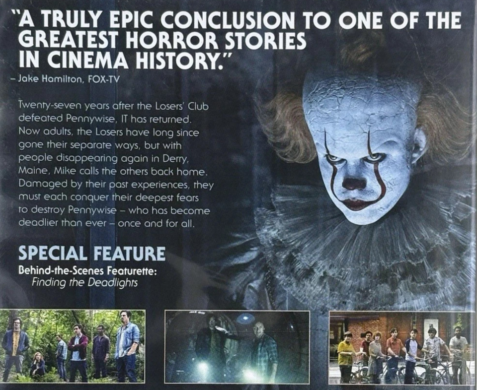 IT CHAPTER TWO DVD 2019 PENNYWISE CLOWN DERRY REGION 4 BRAND NEW ...