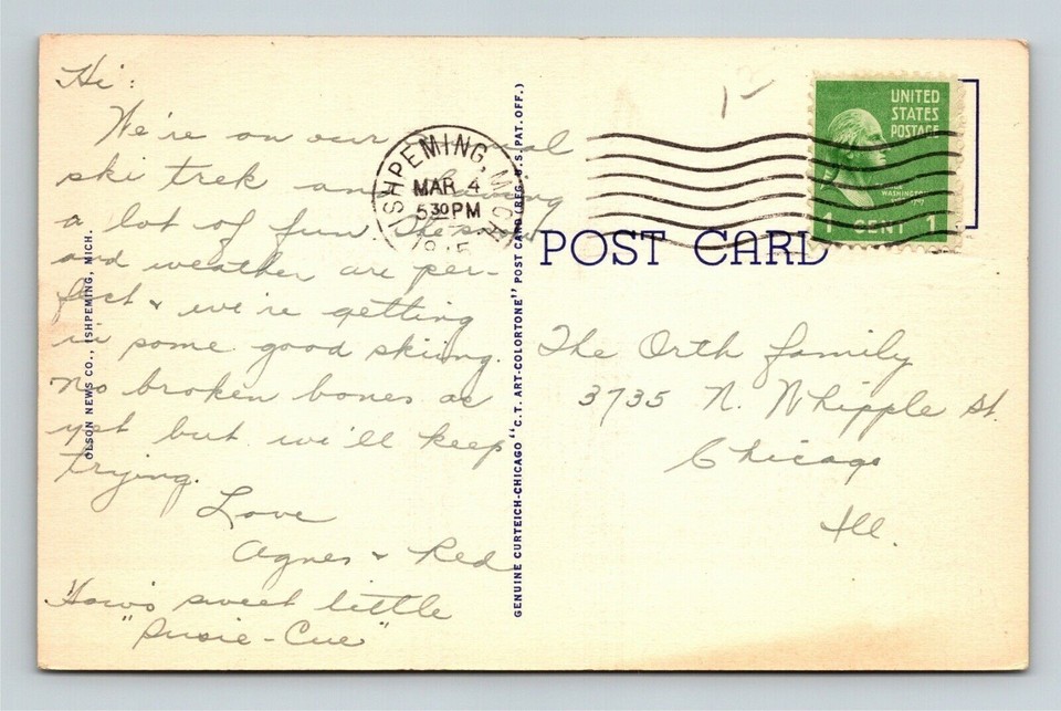 Ishpeming MI-Michigan, The Mather Inn In Winter Vintage Postcard | eBay