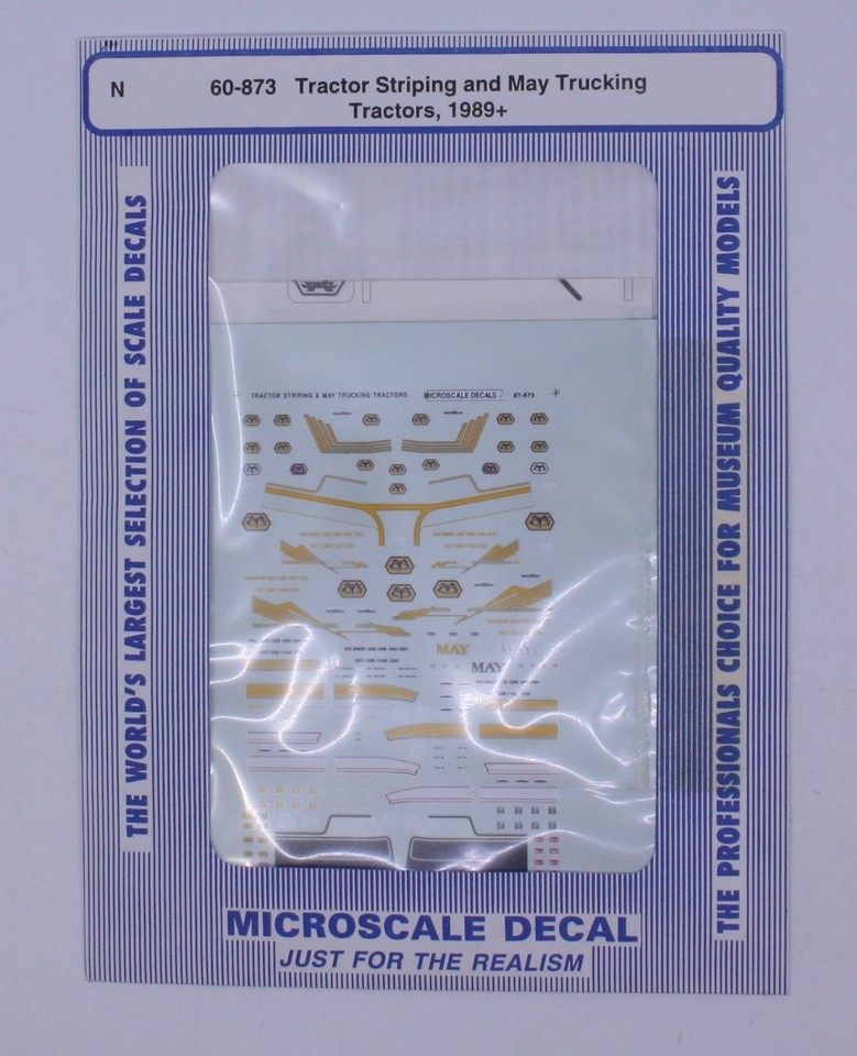 Microscale 60-873 N 1989+ Tractor Striping and May Trucking Tractors ...