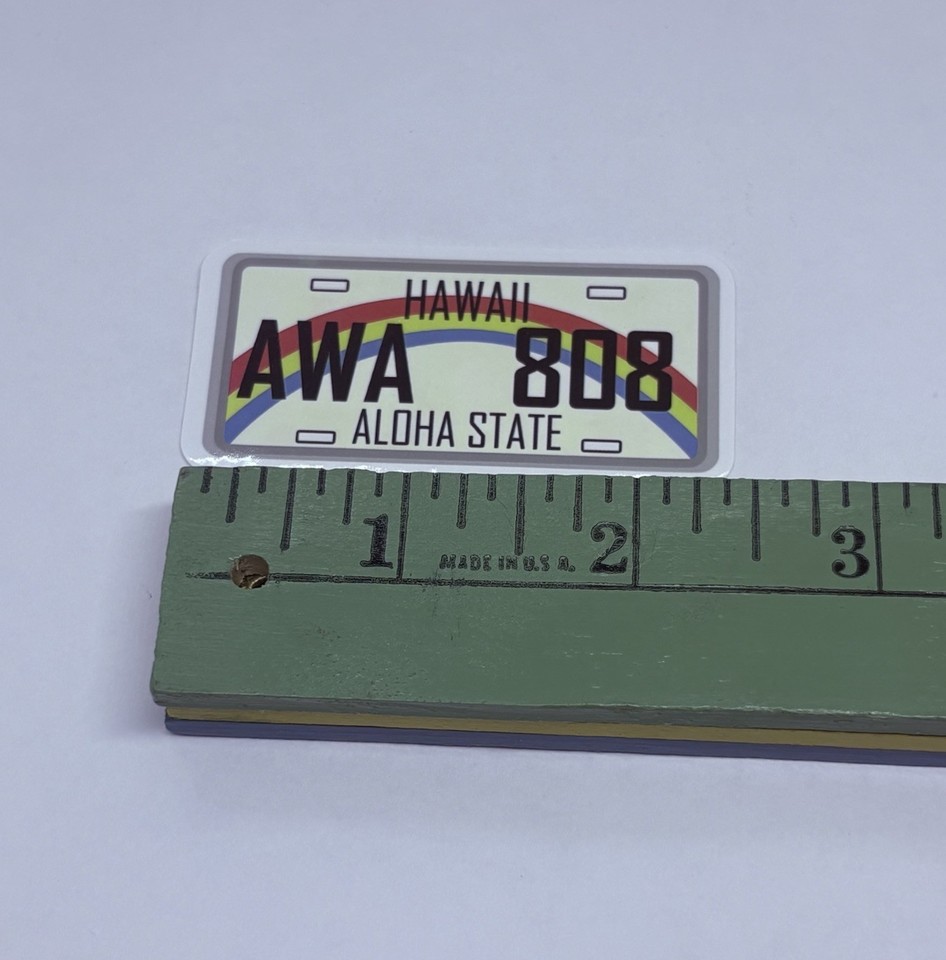Hawaii Novelty License Plate Sticker Rainbow Aloha Art Decal Vinyl ...