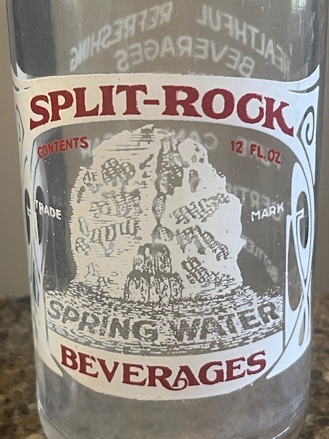 Vintage SPLIT ROCK BEVERAGES ACL Soda Bottle, Franklin Springs NY 12 oz ...
