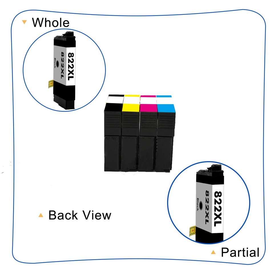 822XL T882XL Ink Cartridge For Epson WorkForce Pro WF-4833 WF-4834 WF ...