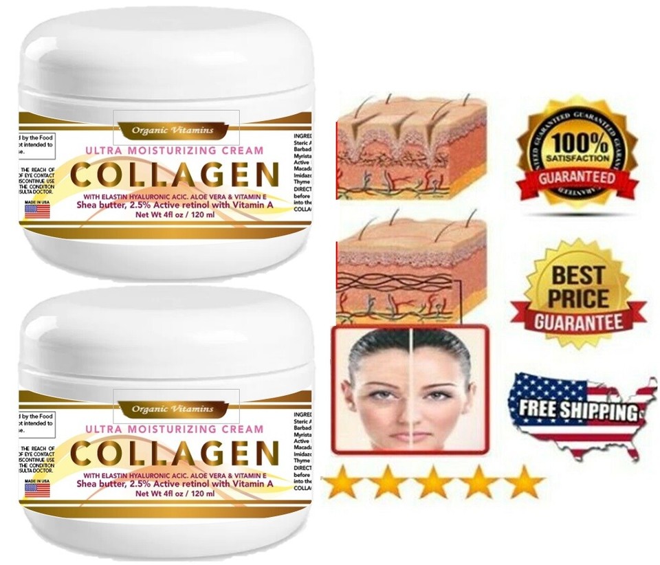 COLLAGEN & ELASTIN SKIN CREAM Firming Face Care Anti Aging Wrinkle ...