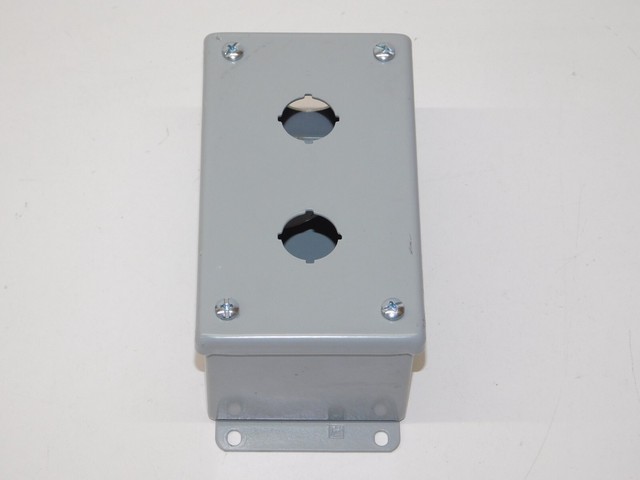 No. 06B7375 Hoffman Enclosures E2Pbg Enclosure Push Button 2 Hole Steel ...