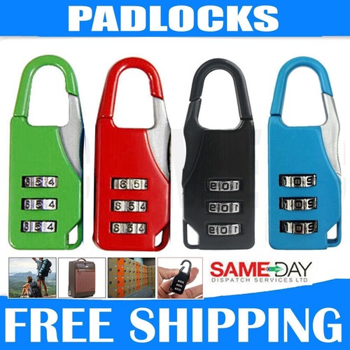 4pcs 3 Digit Combination Number Locks Padlock Locker Lock Home Luggage ...