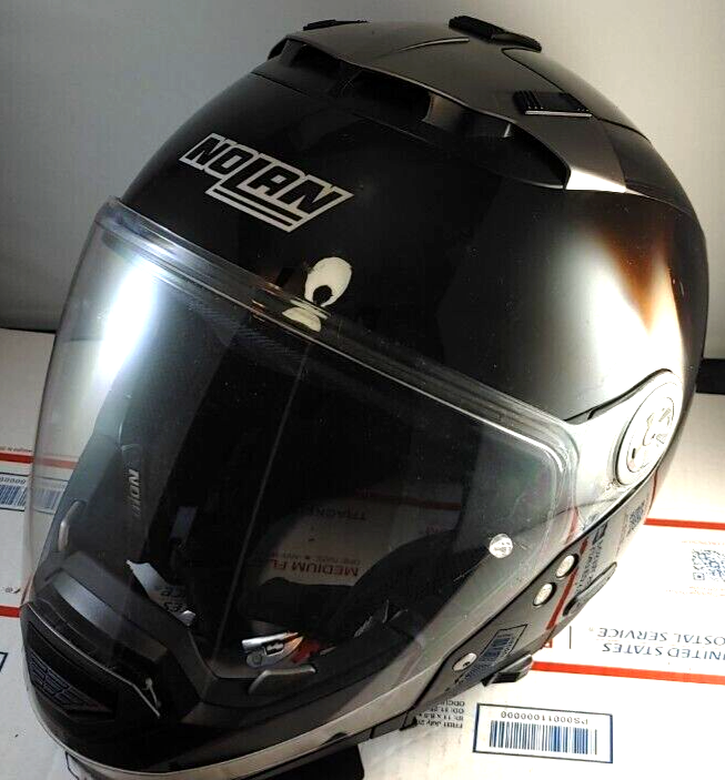 Nolan N44 Evo Black Motorcycle Helmet Full Face Modular Flip Up | Size ...