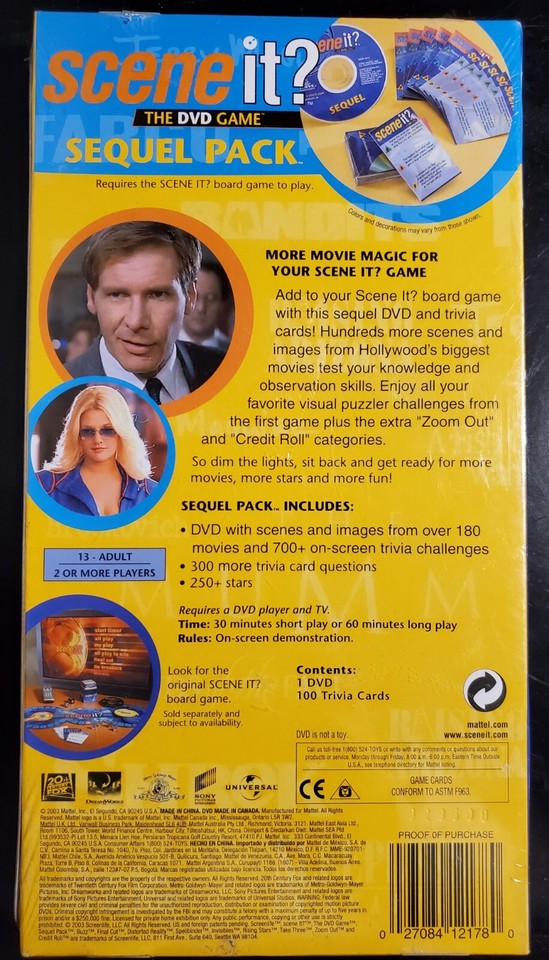 Scene It? The DVD Game - Sequel Pack - Movie Edition, Sealed & New | eBay