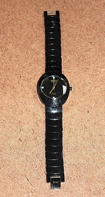 Vintage OMAX Black Stainless Steel Women's Quartz Watch HB919 08wei for ...