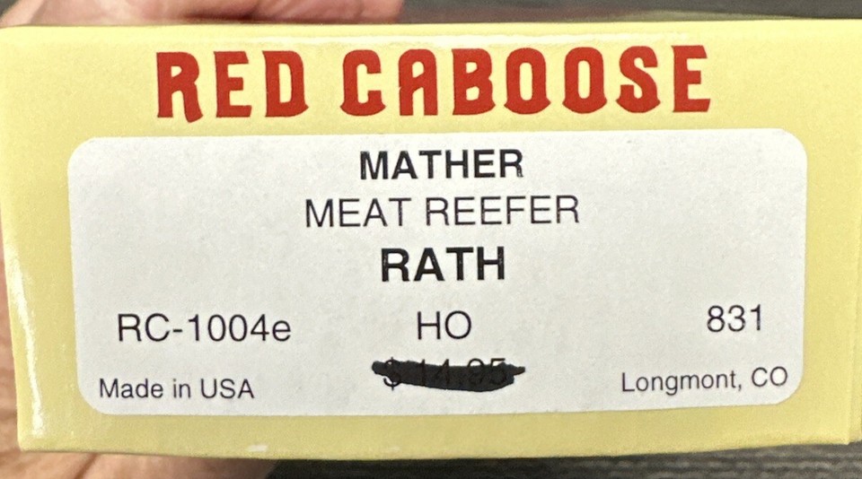 Red Caboose HO Kit RC-1004e Meat Reefer Mather RATH #831 NIB | eBay