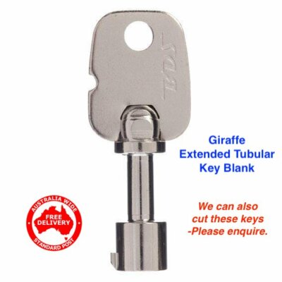 Giraffe Extended Tubular Lock Key blank, Keyblank- Coin Operated ...
