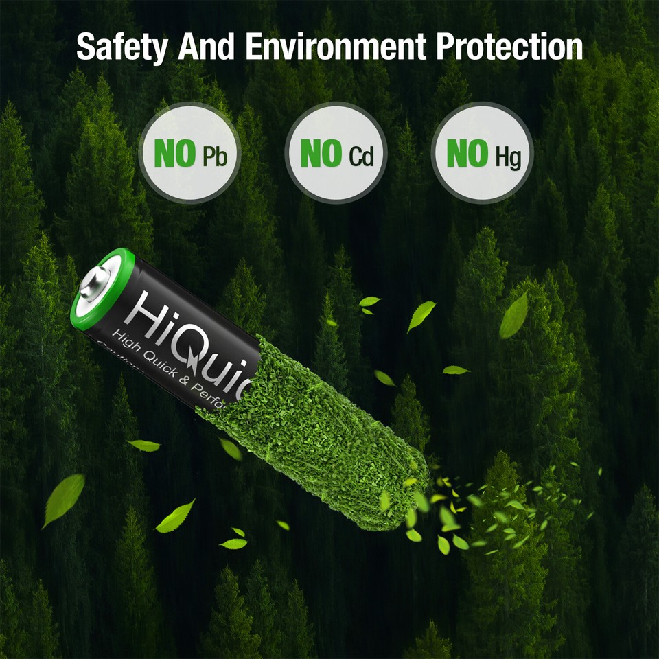 24Pcs HiQuick 1100mAh AAA Rechargeable Batteries 1.2V NiMH Double A ...