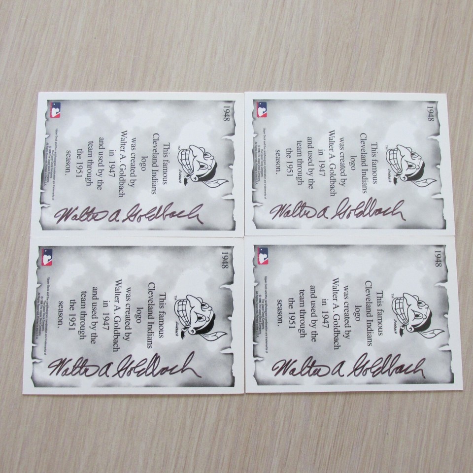 CLEVELAND INDIANS "CHIEF WAHOO" 1948 WORLD SERIES Signed Walter ...