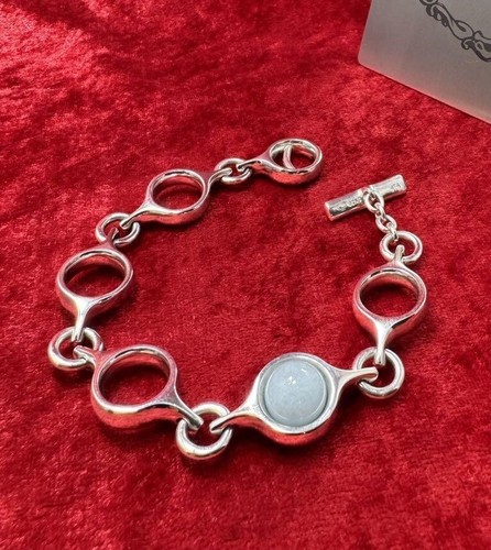 Georg Jensen # 474 Sterling Silver 925 Aquamarine Bracelet Regitze Overgaard | eBay