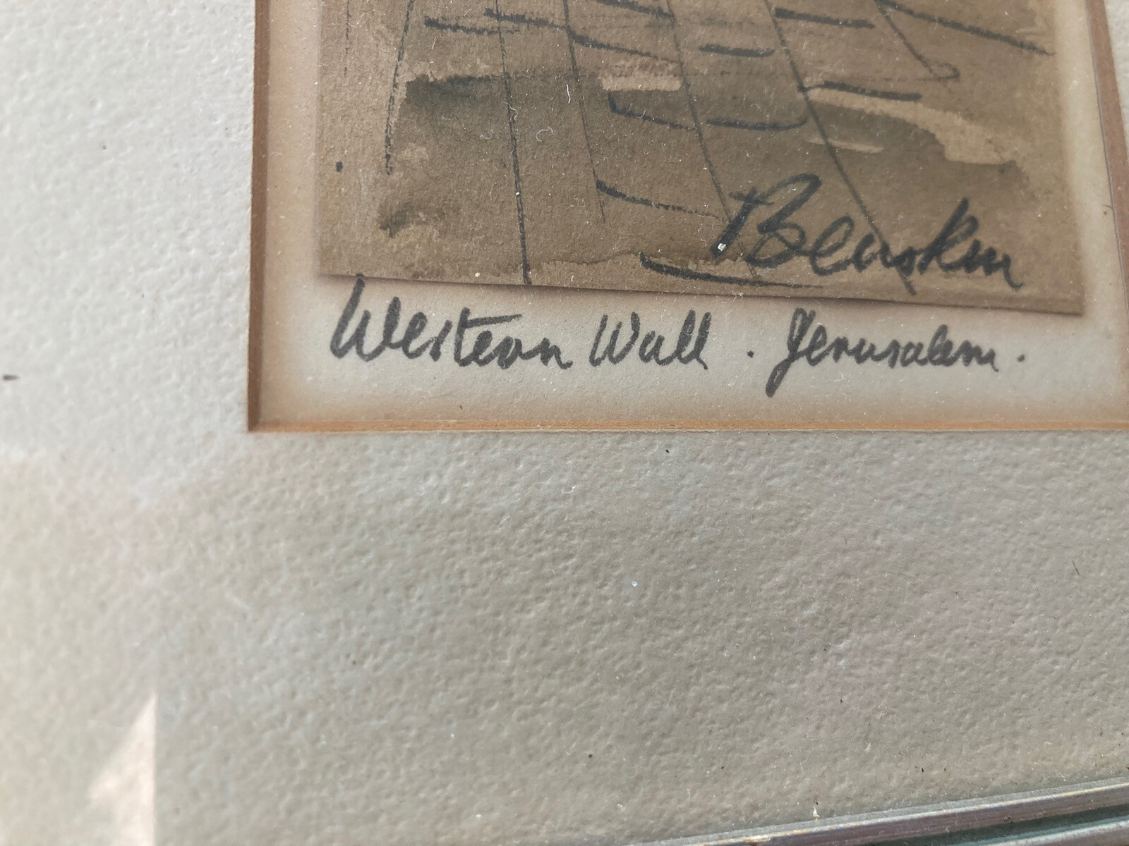 Western Wall Jerusalem Pencil Drawing Aka The Wailing Wall Weeping Wall ...