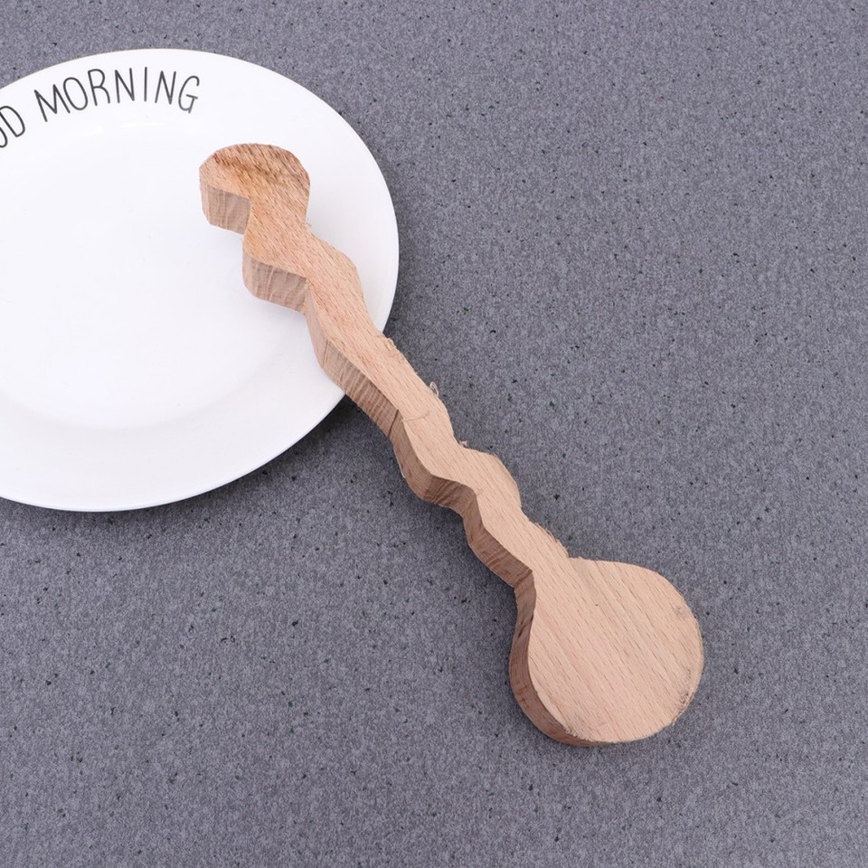 1pc DIY Unfinished Scoop Rough Wooden Spoon Hand Paiting Spoon ...