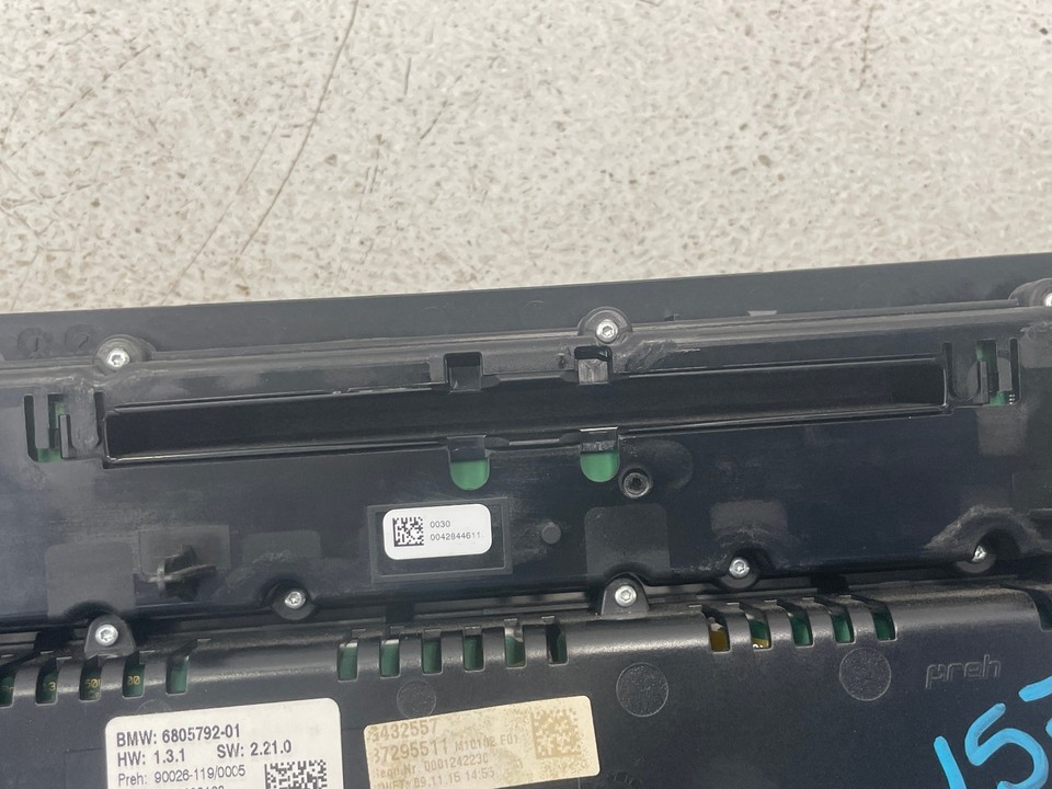 16 17 18 BMW 640i 650i F06 HVAC AC Heater Climate Control Switch Panel ...