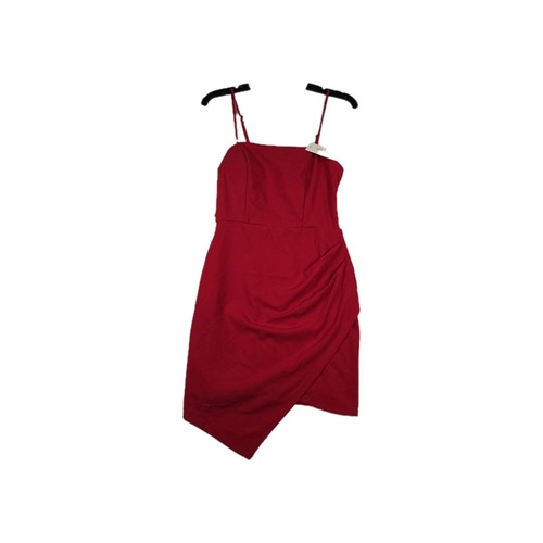 Francesca's Mi Ami Red Lace Back Asymmetrical Dress Women's Size Medium ...
