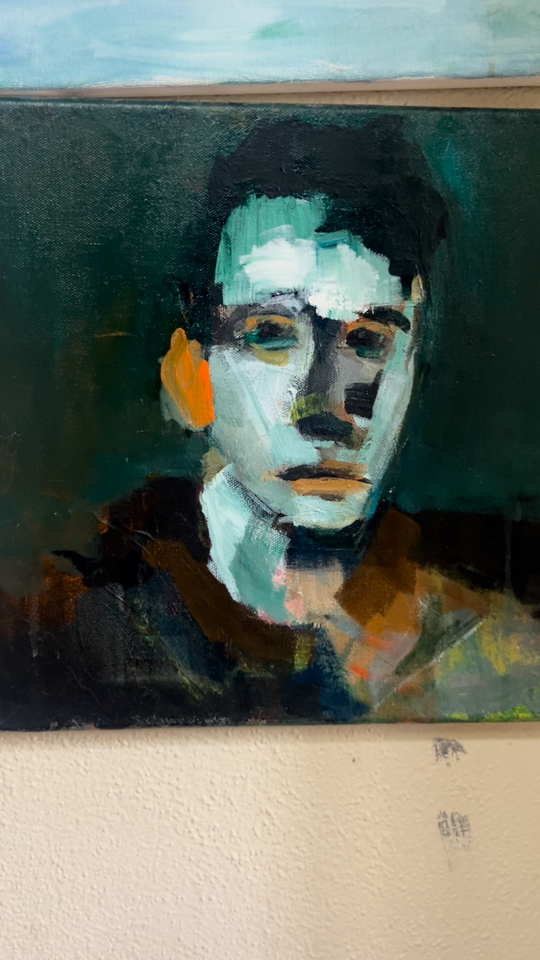 PARSONS PEOPLE Abstract Portrait Painting. 12x12. Canvas. Acrylic ...