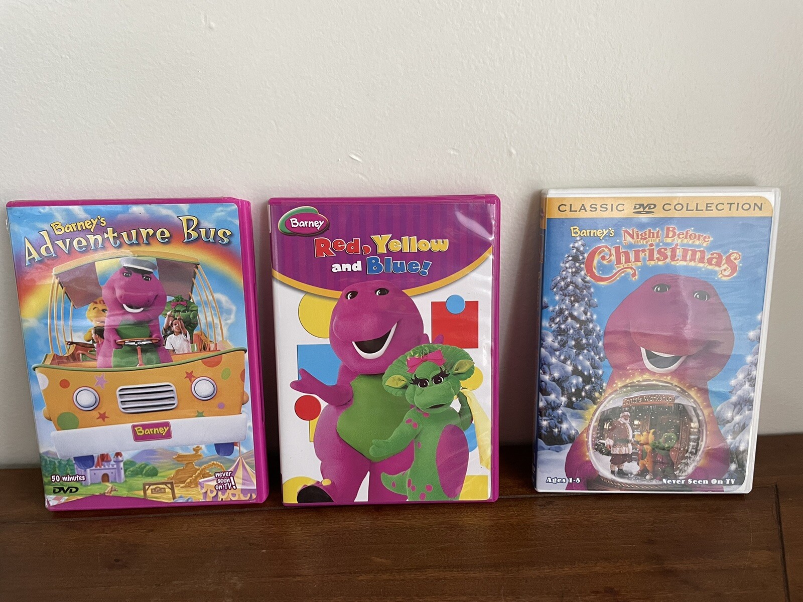 3 BARNEY DVDS. PURPLE DINOSAUR. | Grelly USA
