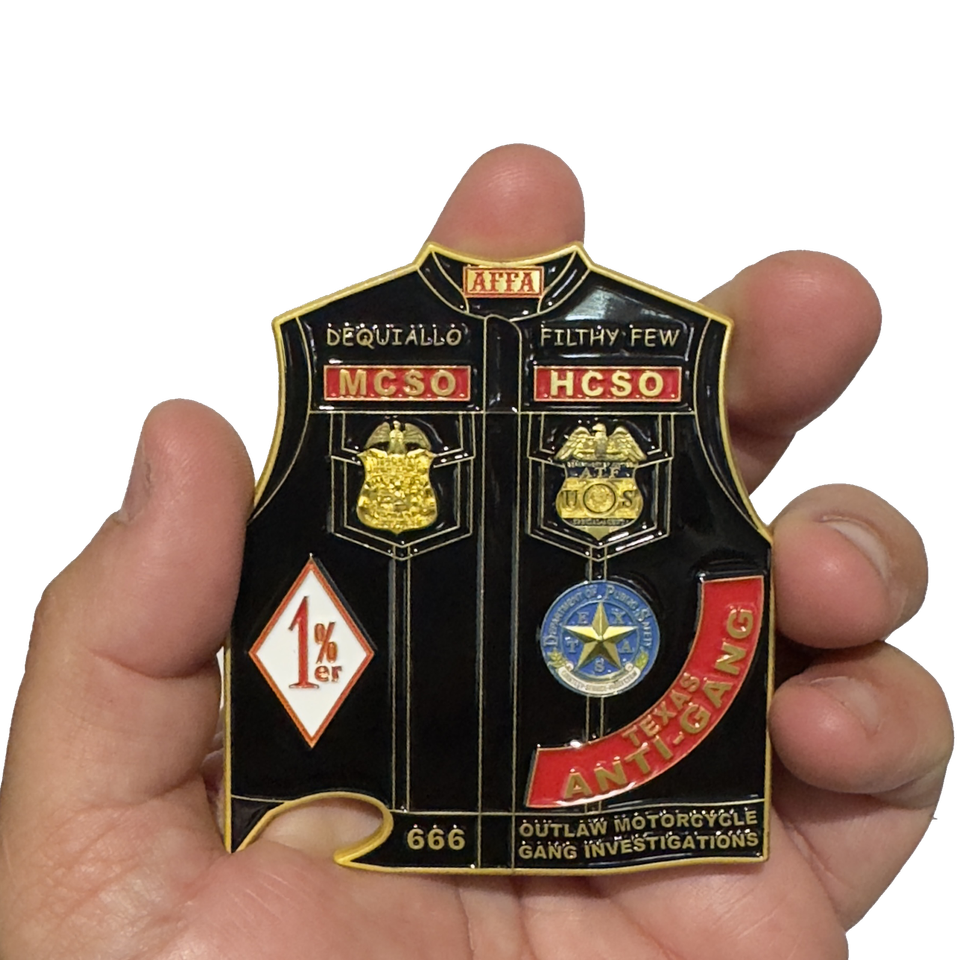 CC-020 California Biker Vest Texas DPS FBI ATF MCSO MCSO Anti Gang Task ...