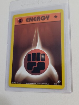 Fighting Energy - Pokemon Neo Genesis First 1st Edition #106 - Common ...