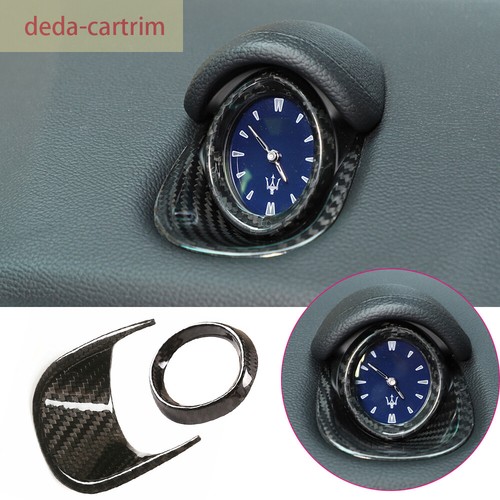 2pcs Real Carbon Fiber Interior Dashboard Clock Trim for Maserati ...