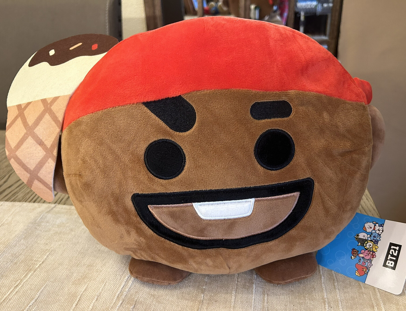 BT21 Line Friends SHOOKY Summer Dolce Ice Cream BTS Suga Plush 14 ...