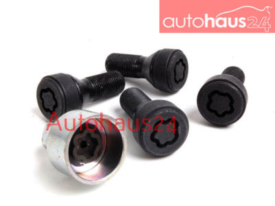 BMW UNIVERSAL HIGH SECURITY TYPE WHEEL LOCK SET BLACK WITH SPINNING ...