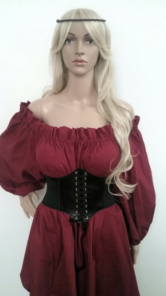 RENAISSANCE STEAMPUNK COSTUME CORSET MEDIEVAL PIRATE WENCH WAIST ...