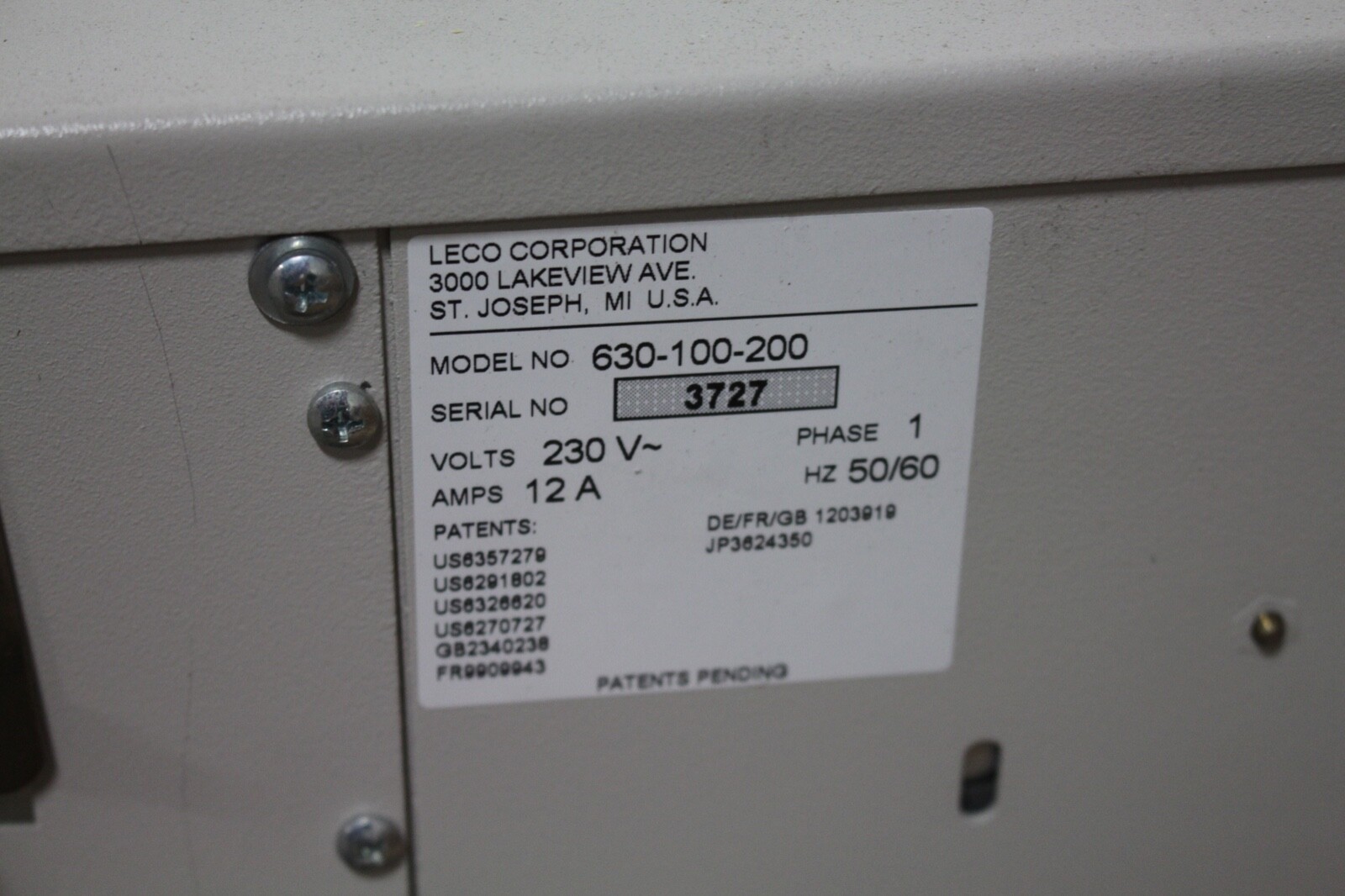 LECO Model 630-100-200 Protein Analyzer LOADED | eBay