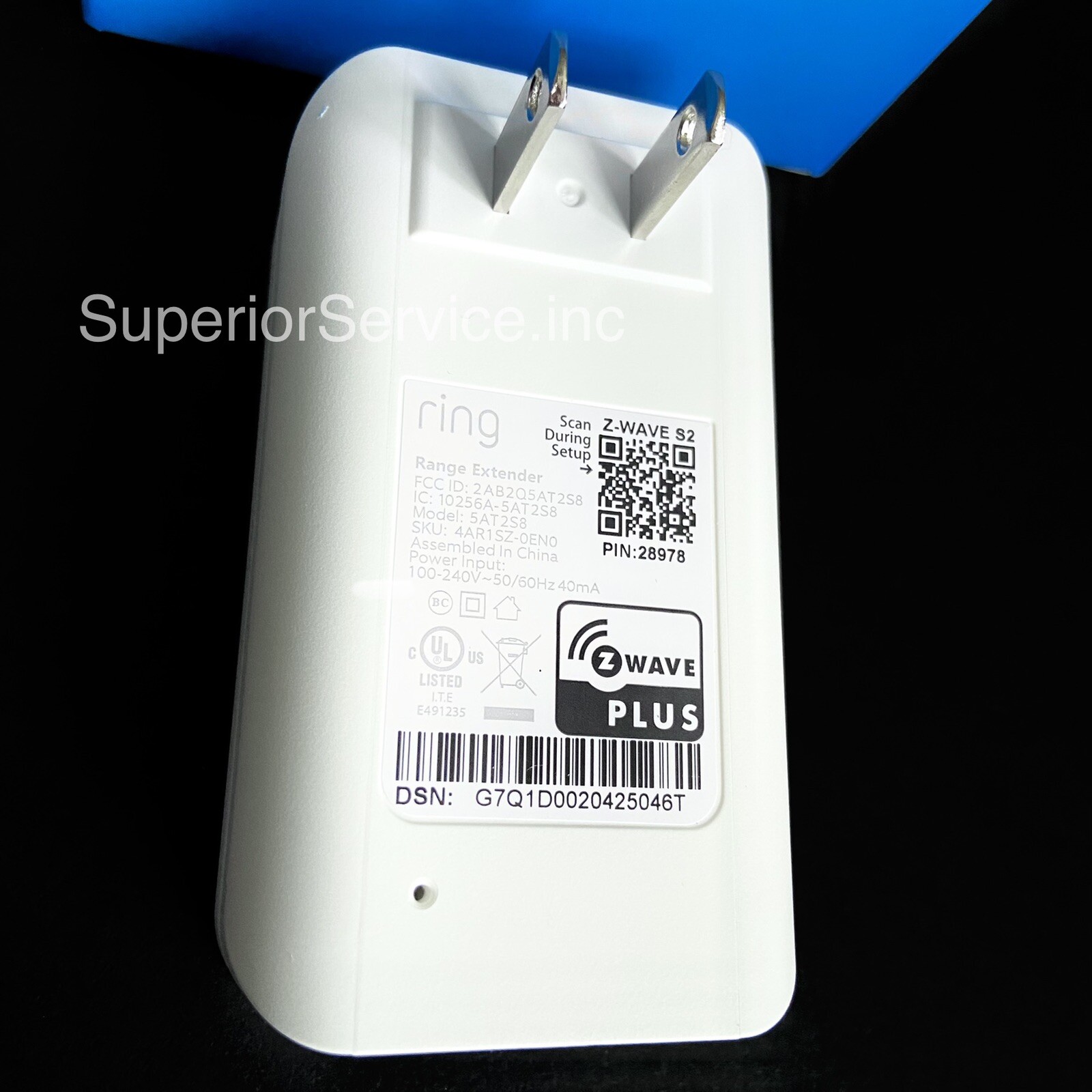 Ring Alarm Range Extender 2nd Gen for Wifi Home Security Systems 5AT2S8 ...