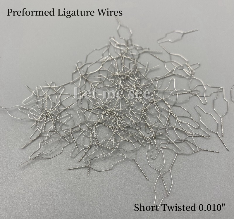 100pcs Dental Orthodontic Ligature Wires Preformed Ties Brackets Short ...