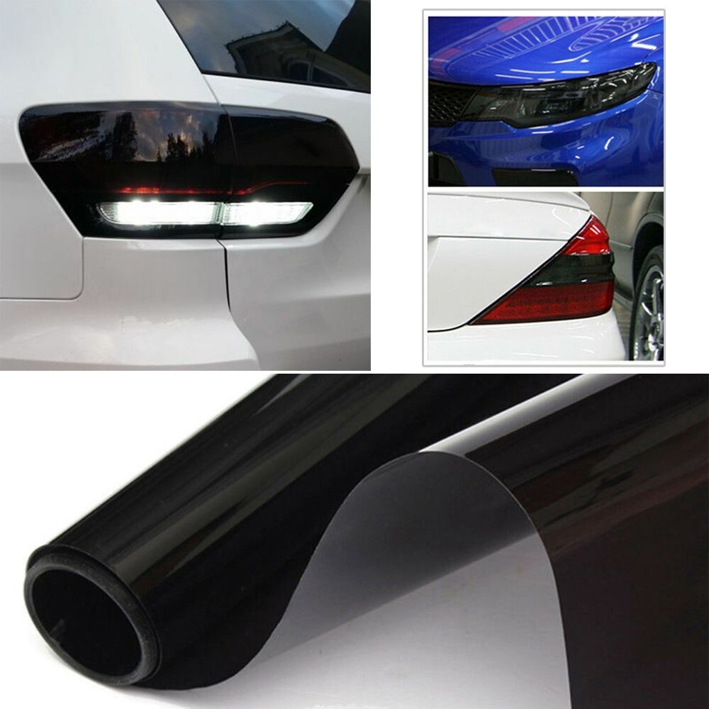 Gloss Black Tinted Vinyl Sticker Film for Headlights and Tailights 12 X ...