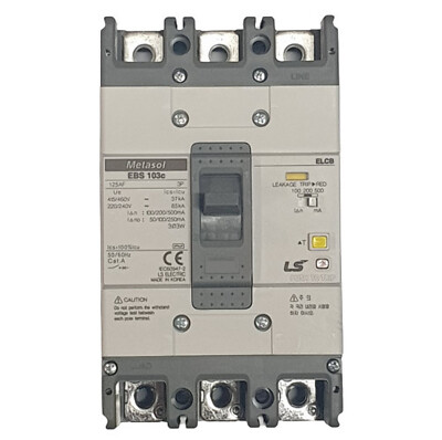 LS Electric EBS103c 125AF ELCB 3P S-type EBS 103c Earth Leakage Circuit ...