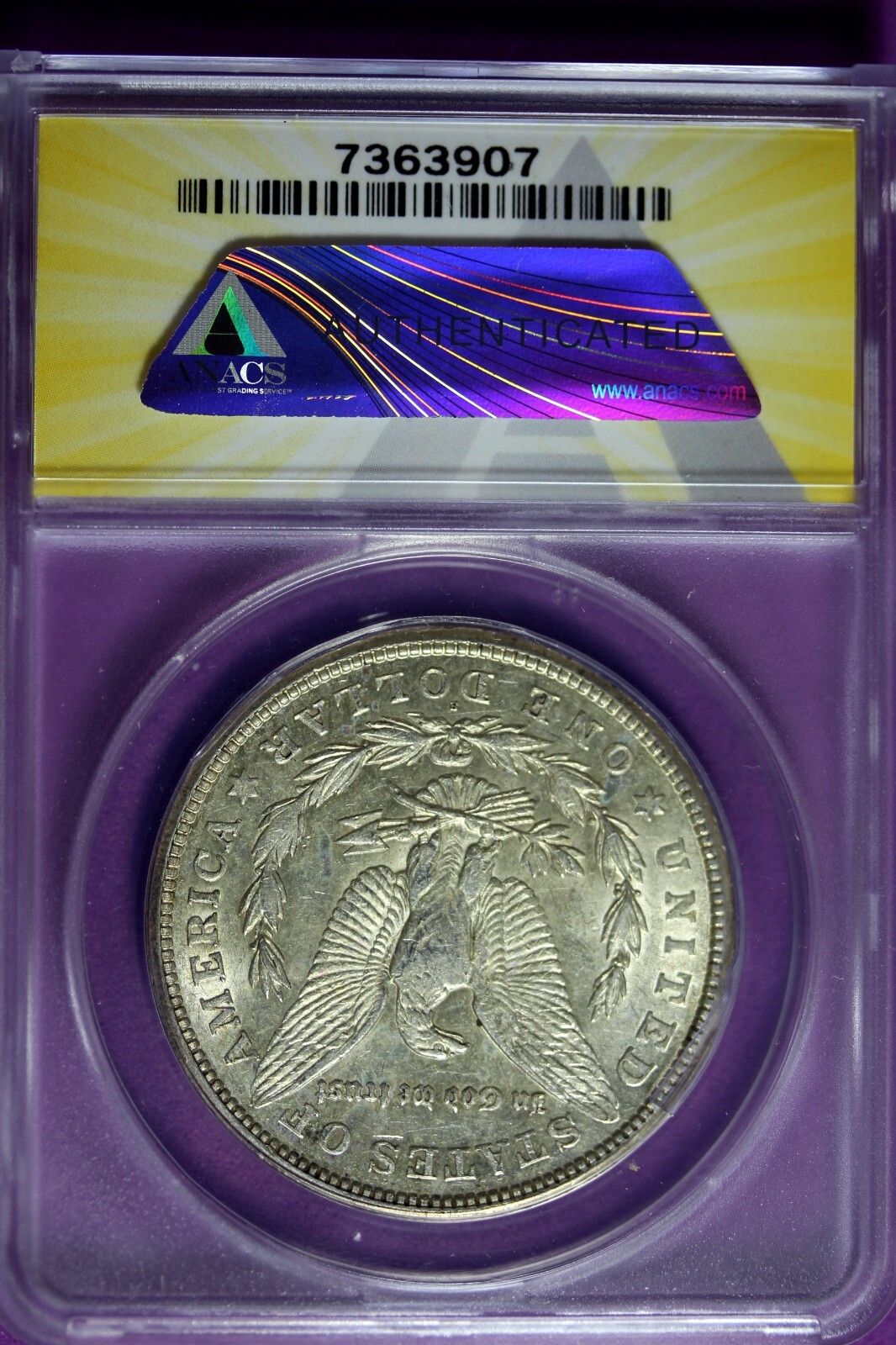 1921 - S ANACS AU55 VAM-1B6b THORNHEAD HITLIST40 MORGAN DOLLAR!! # ...