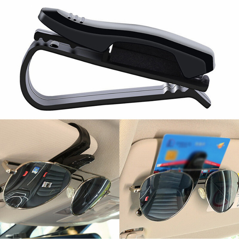 2PCS Auto Sun Visor Clip Holder Storage Mount for Sunglasses Glasses ...