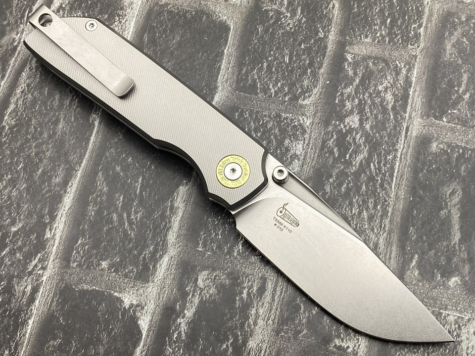 Twosun TS588-K110 Folding Knife K110 Blade Titanium Handle Pocket Knife ...