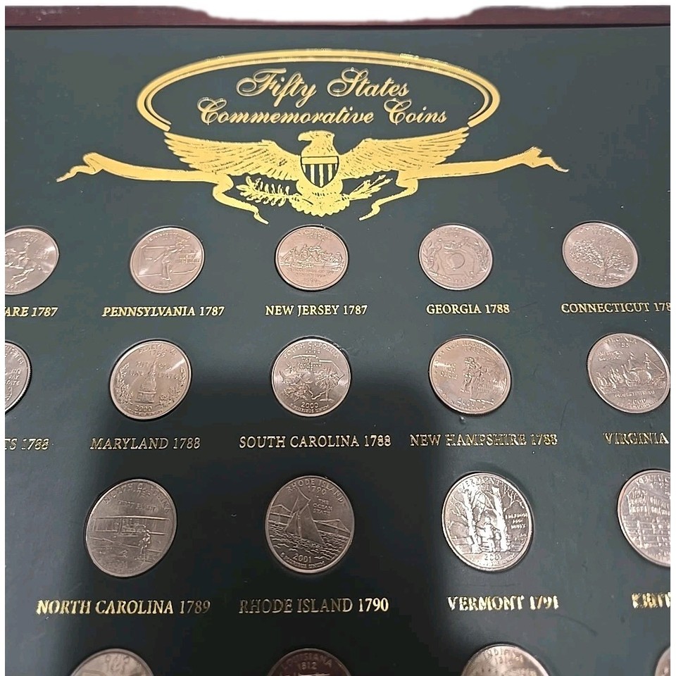 50 USA State Commemorative Quarter Collection Set 1999-2008 in Display ...
