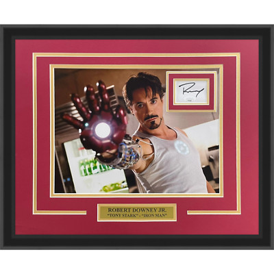 Robert Downey Jr. Autographed Iron Man Deluxe Framed Piece with 11x14 ...