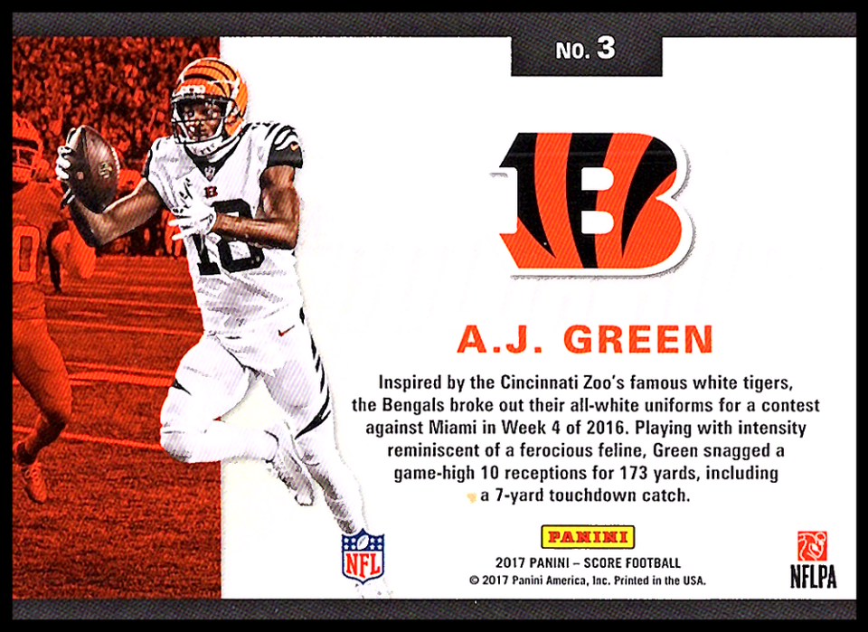 2017 Score Color Rush #3 A.J. Green Cincinnati Bengals | eBay