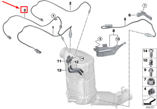 MINI COOPER F56 EXHAUST GAS TEMPERATURE SENSOR 8589813 13628589813 | eBay