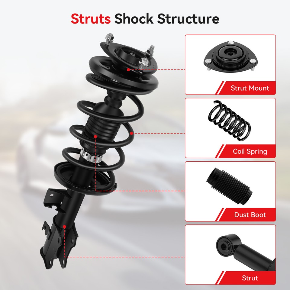 Front & Rear Complete Shocks Struts Absorber For 2006-2013 Suzuki Grand ...
