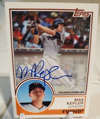 2018 Topps MAX KEPLER 1983 Design On-Card Auto Blue Autograph #83A-MK ...