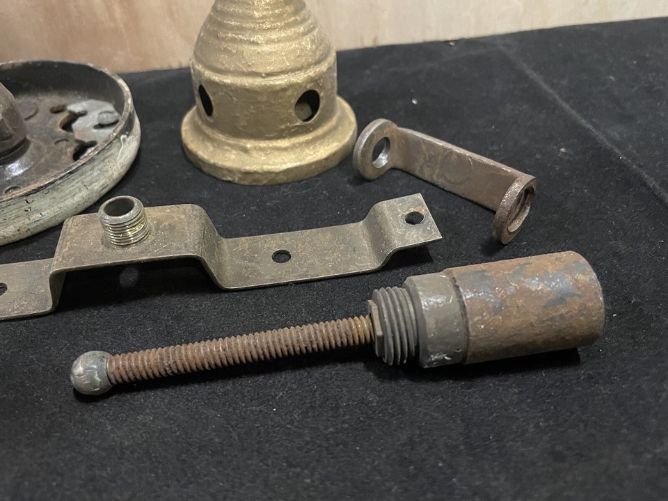 Lot Vintage Cast Iron Mounting Hardware Parts for Light Fixture ...